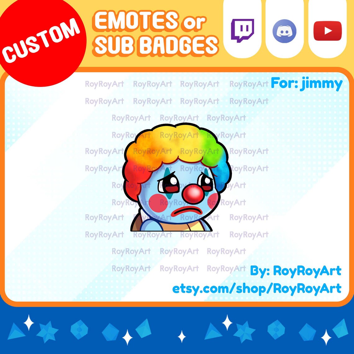 3x Custom Twitch Emotes or Sub Badges for | Etsy