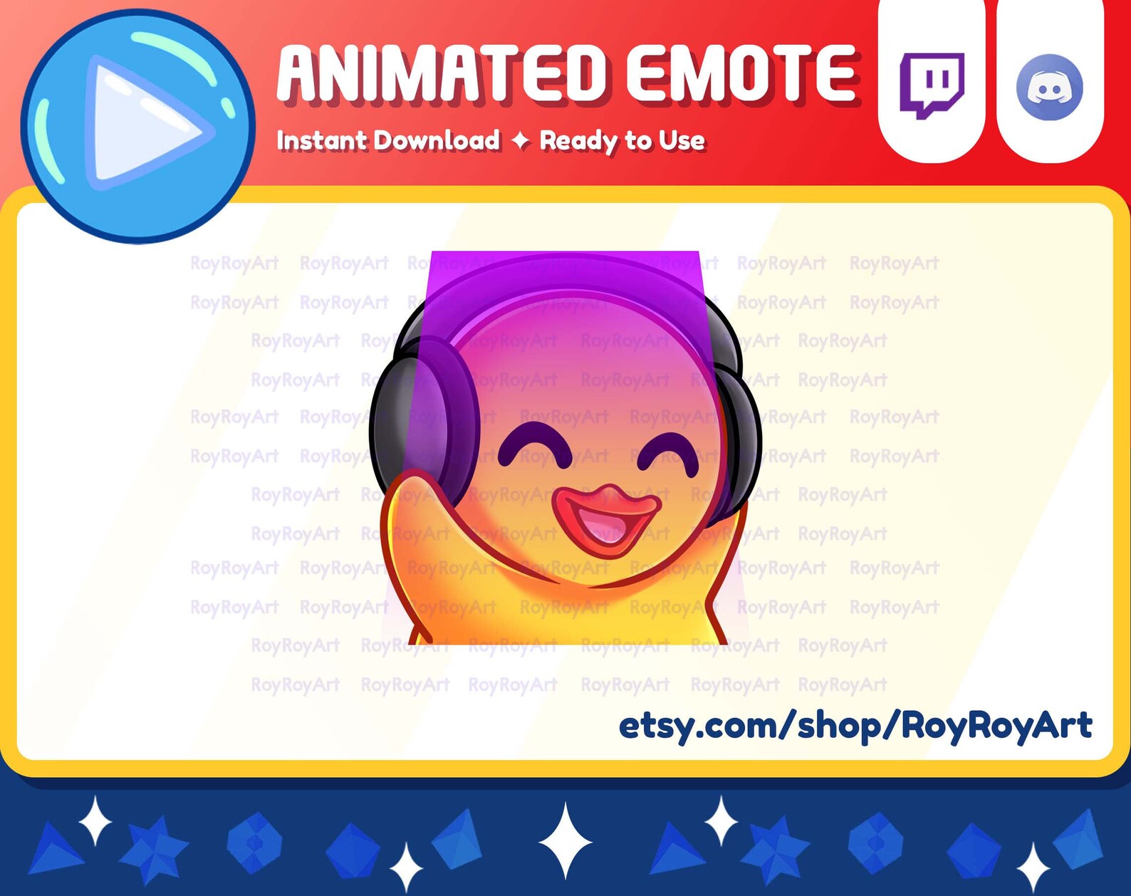 Twitch Emote Animated - Cute Yellow Duck Jam Dancing Party Emote ...