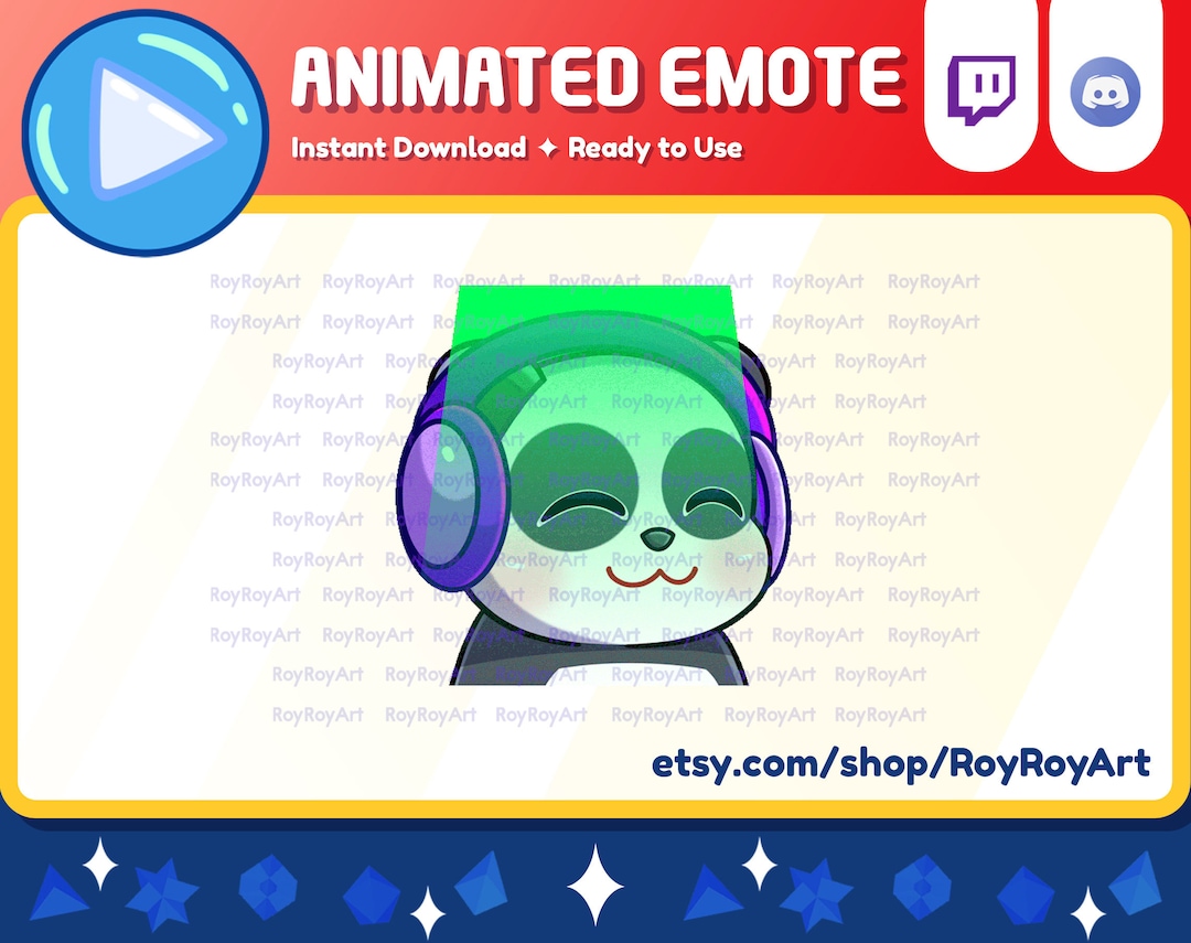 Twitch Emote Animated - Panda Music Jam Party Dancing Vibing Emote ...