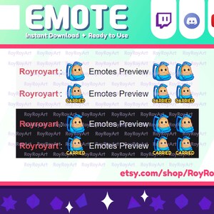 Twitch Emote - Cute Potato Carried Carry Emote / Sub Emoji - Etsy