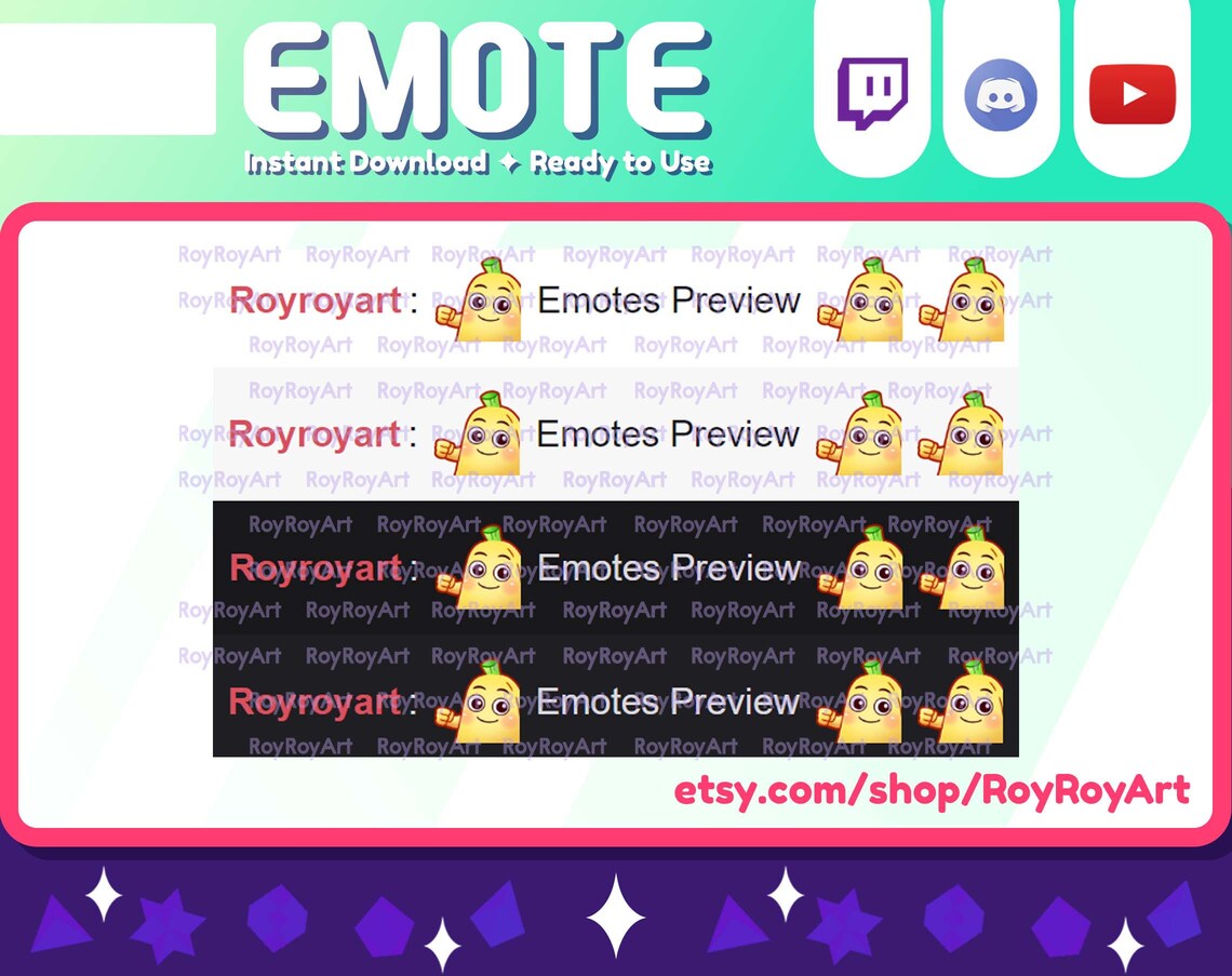 Twitch Emote Cute Banana Punching Emote / Sub Emoji - Etsy