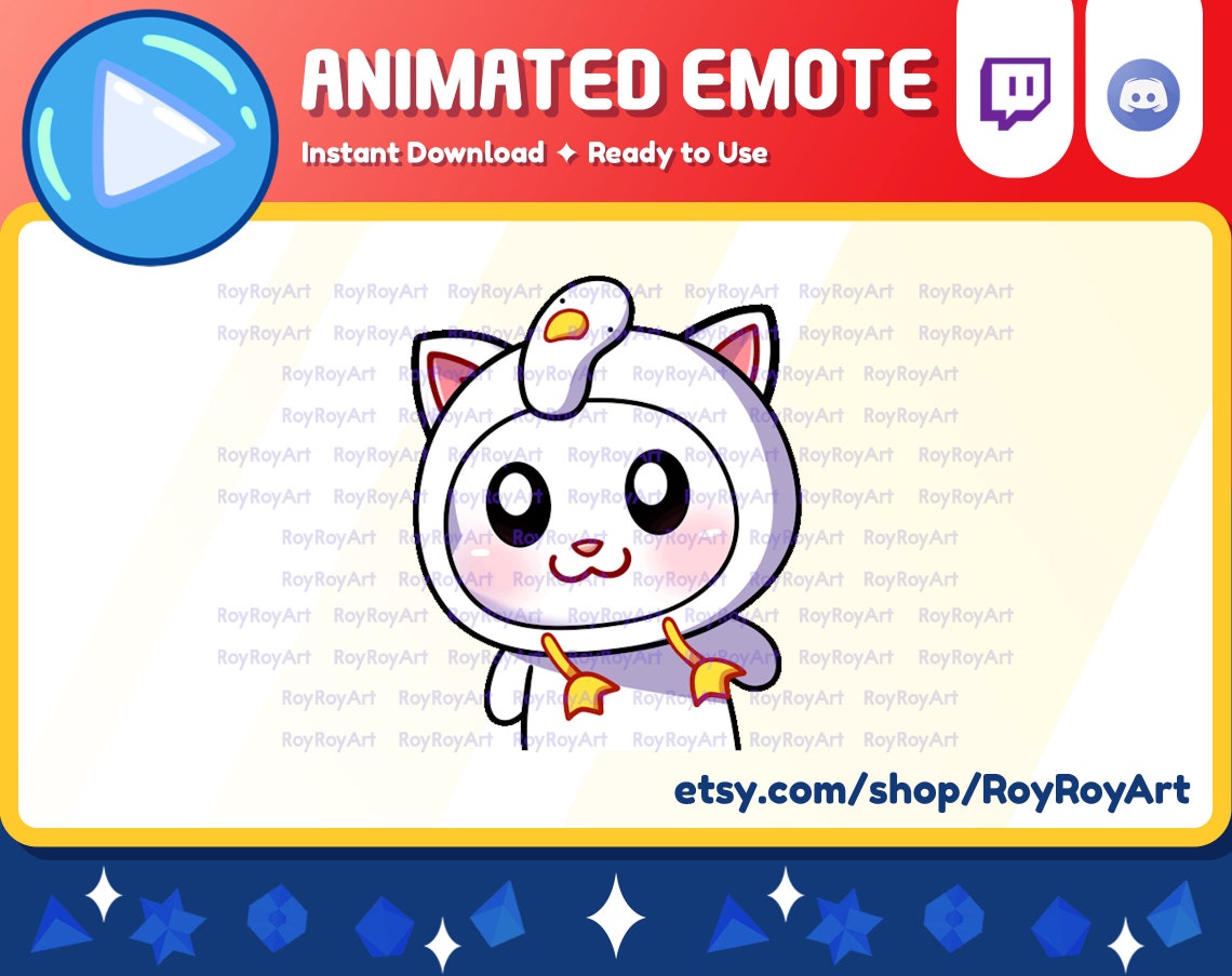 Twitch Emote Animated White Cat Wiggle Dancing Emote - Etsy