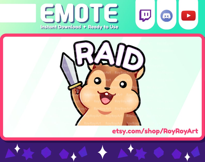 Twitch Emote - Squirrel RAID Emoji - Etsy