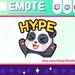 Twitch Emote - Cute Panda Hype Emote / Sub Emoji - Etsy