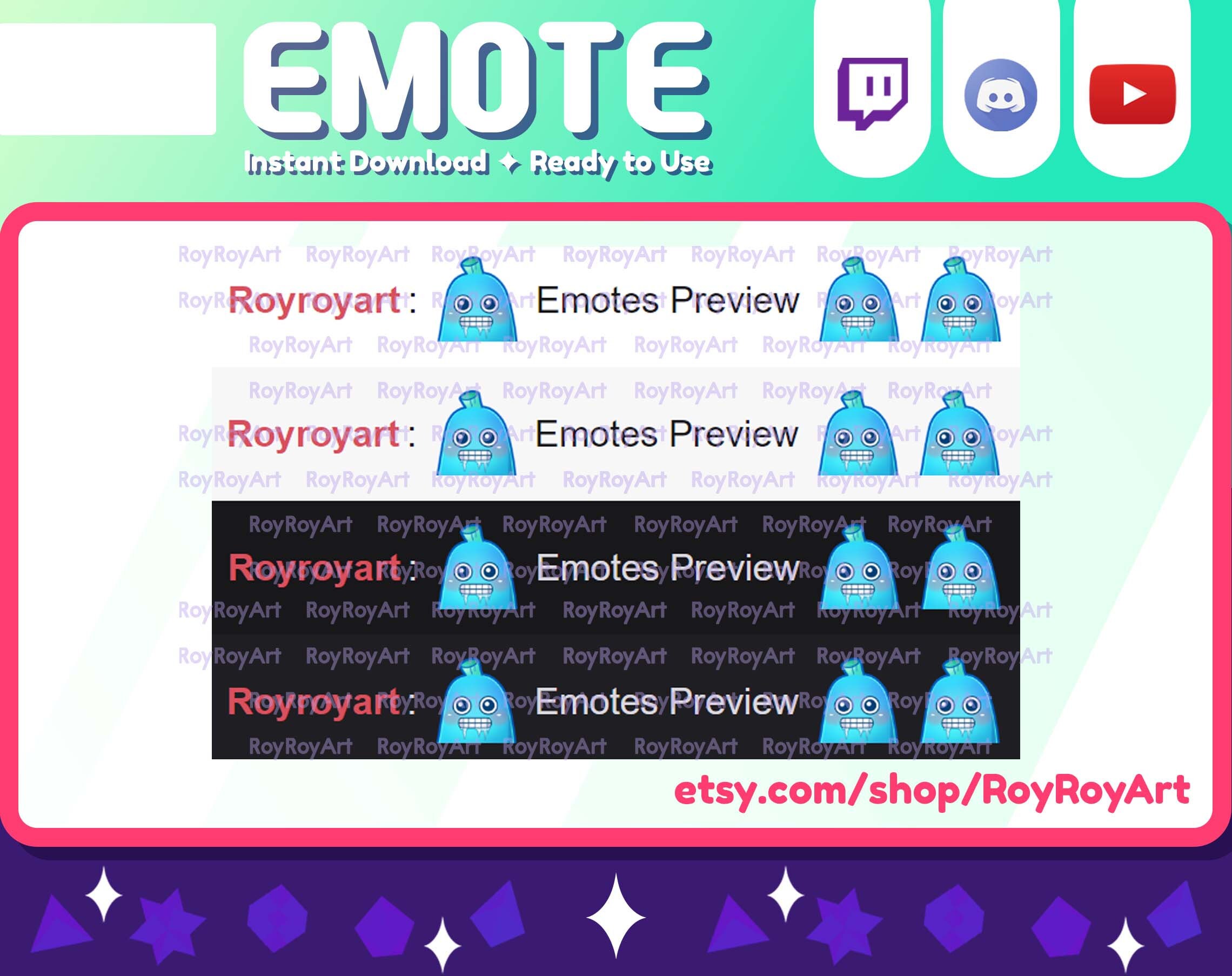 Twitch Emote - Cute Banana Ice Cold Freeze Frozen Emote / Sub Emoji - Etsy