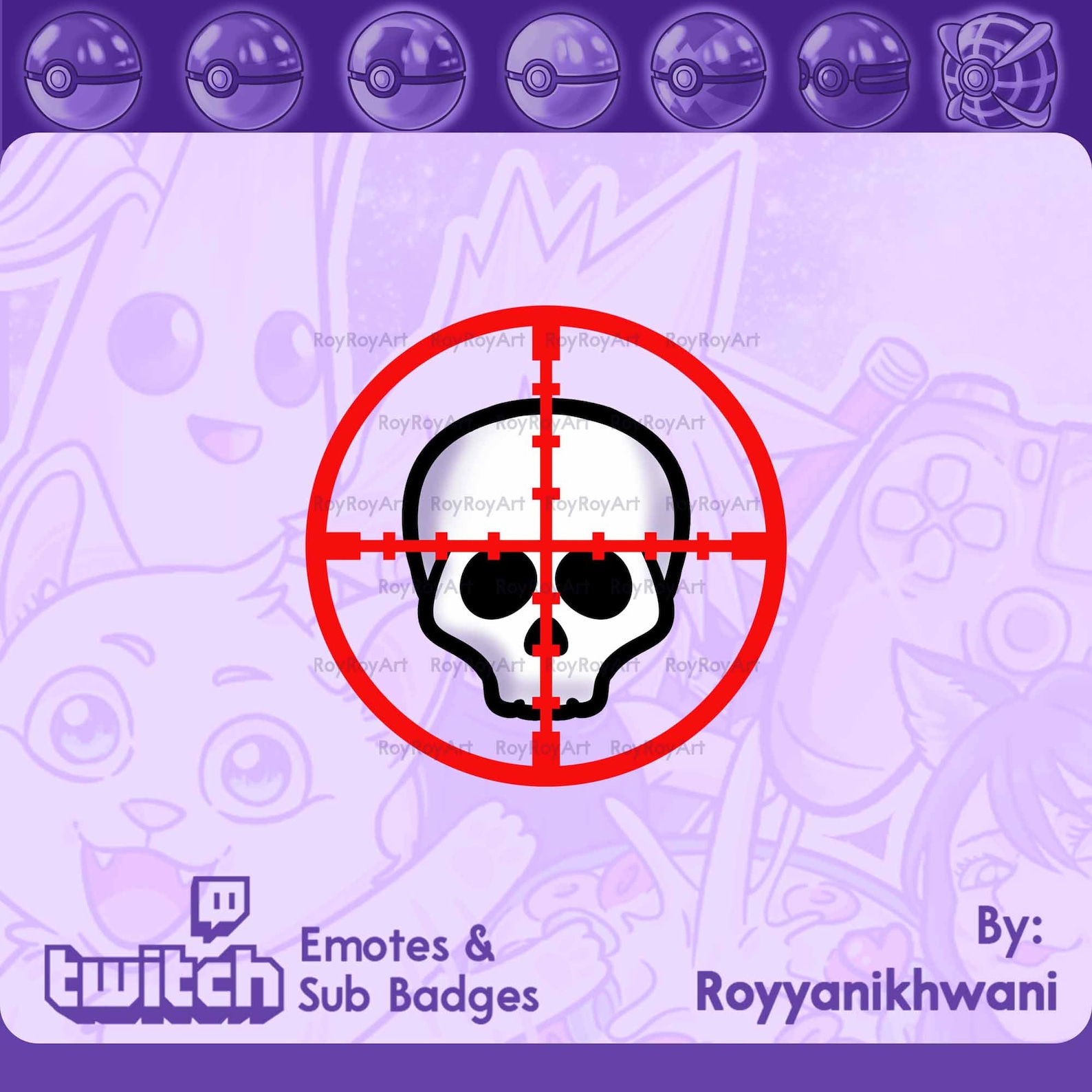 Twitch Emote - Skull Sniper Headshot - Etsy