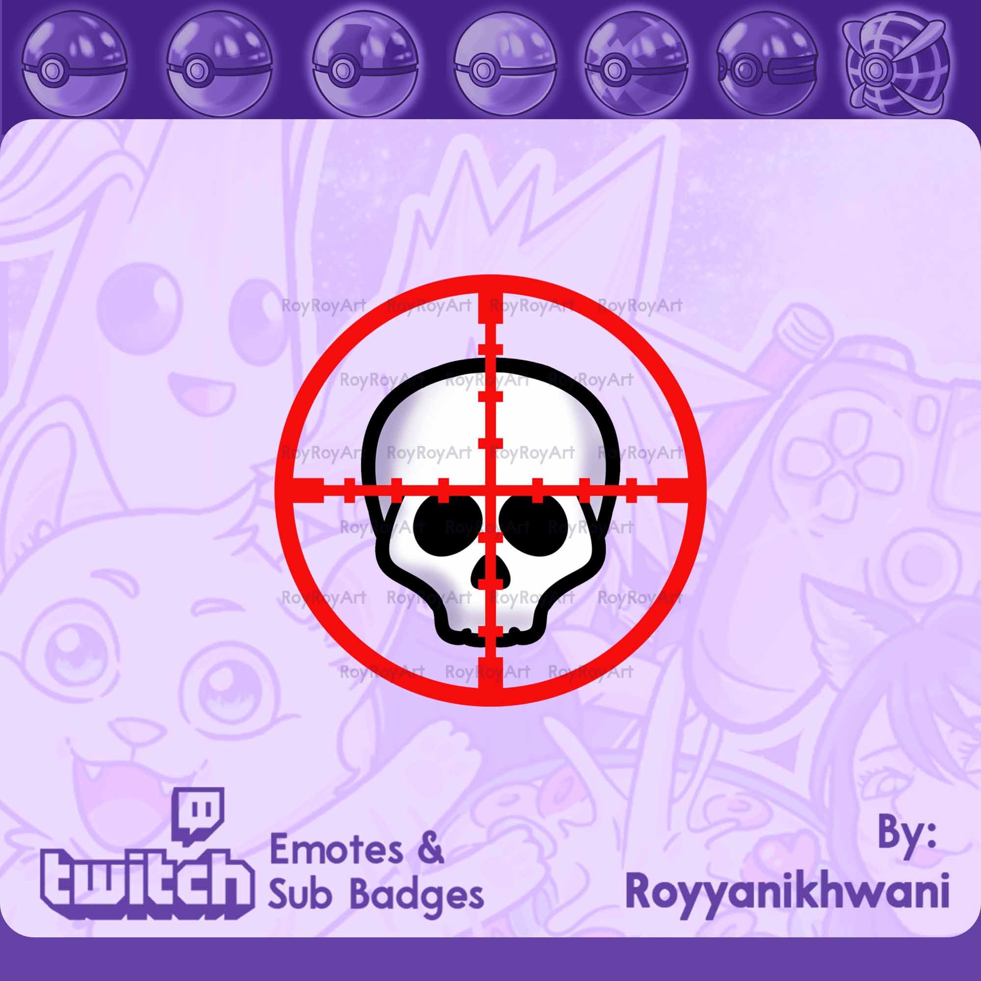 Twitch Emote - Skull Sniper Headshot - Etsy