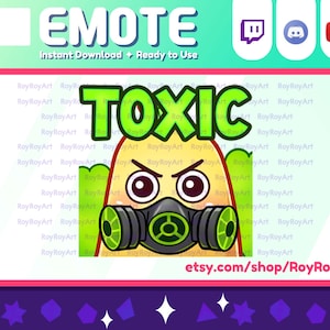Twitch Emote - Cute Banana Toxic Gas Mask Emote / Sub Emoji - Etsy