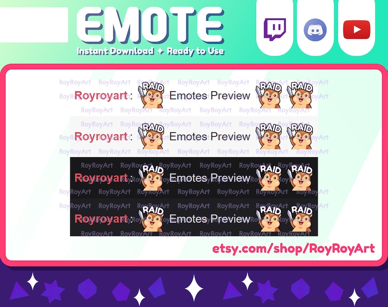Twitch Emote Squirrel RAID Emoji - Etsy