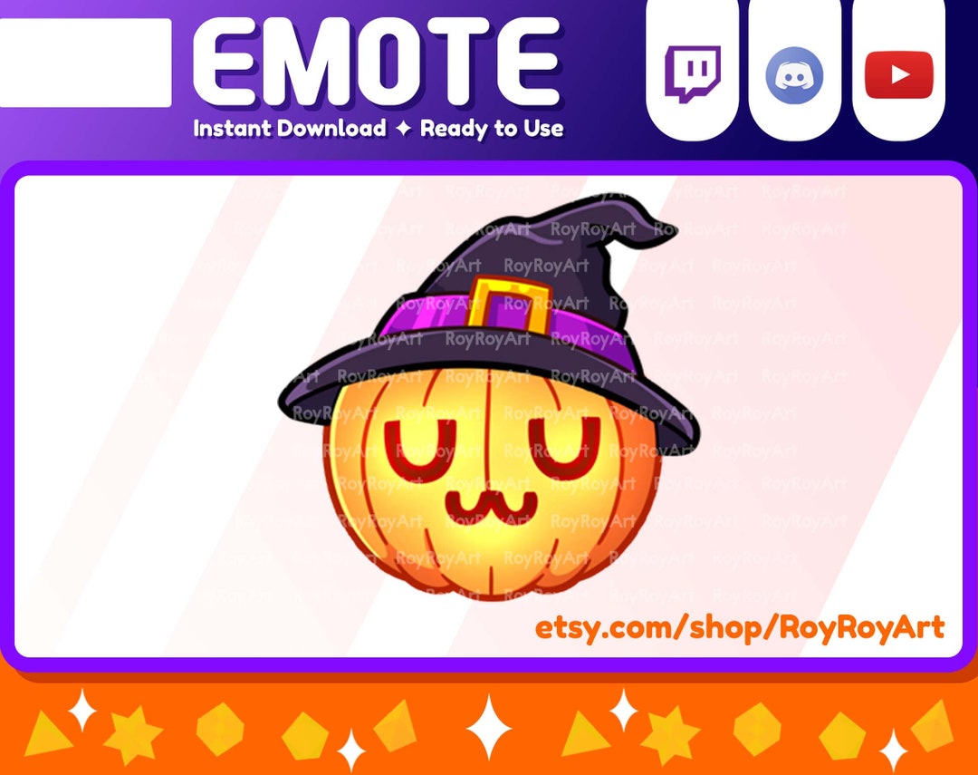 Halloween Twitch Emote - Scary Pumpkin Uwu / Sub Emoji - Etsy