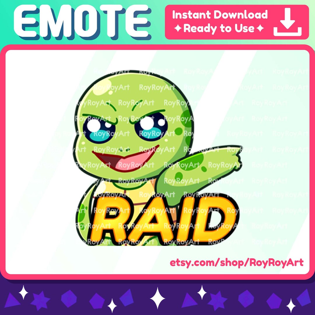 Twitch Emote - Turtle RAID - Etsy