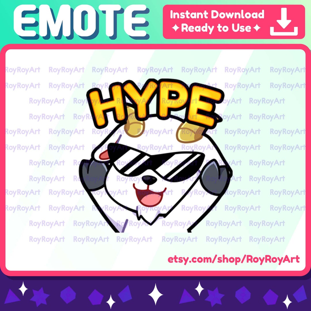Twitch Emote - Cool Goat Hype Emote / Sub Emoji - Etsy