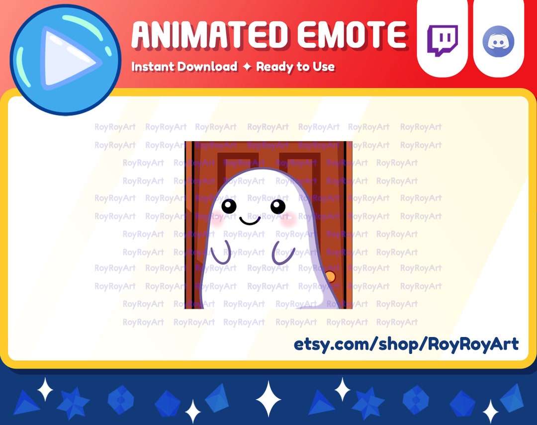 Twitch Emote Animated - Cute Ghost Leave Emote Animated - Etsy