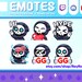 Twitch Emotes Halloween Grim Reaper Pack 1 / Hi, Love, Hype, Angry, GG ...