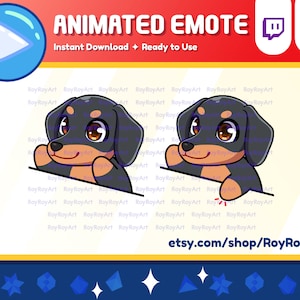 Twitch Emote Animated - Dachshund Dog Bongo Emote Animated Gif - Etsy