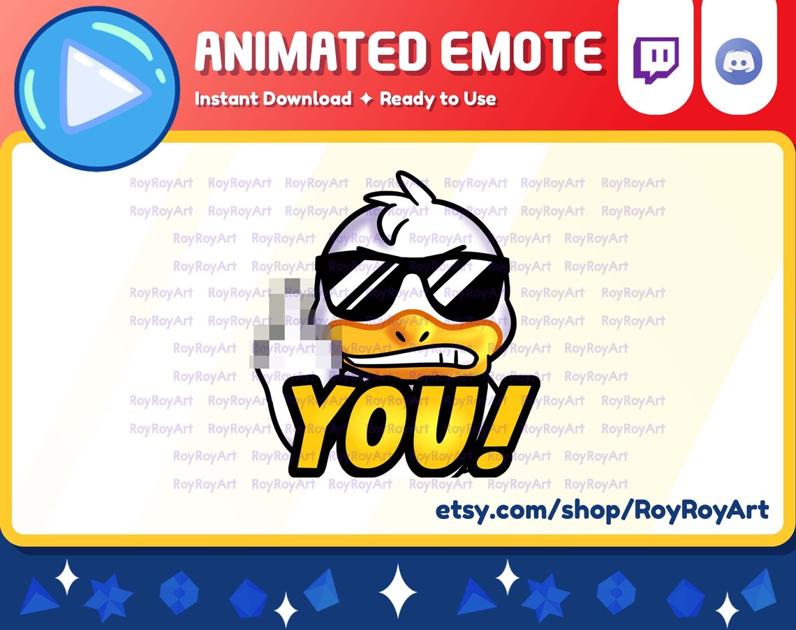 Discord Emote Animated Cool Duck / Duck You Duck off Emote / - Etsy