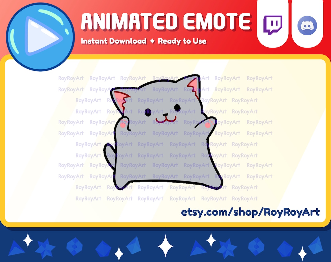 Twitch Emote Animated - Grey Cat Dancing Meme Emote Animated Gif - Etsy