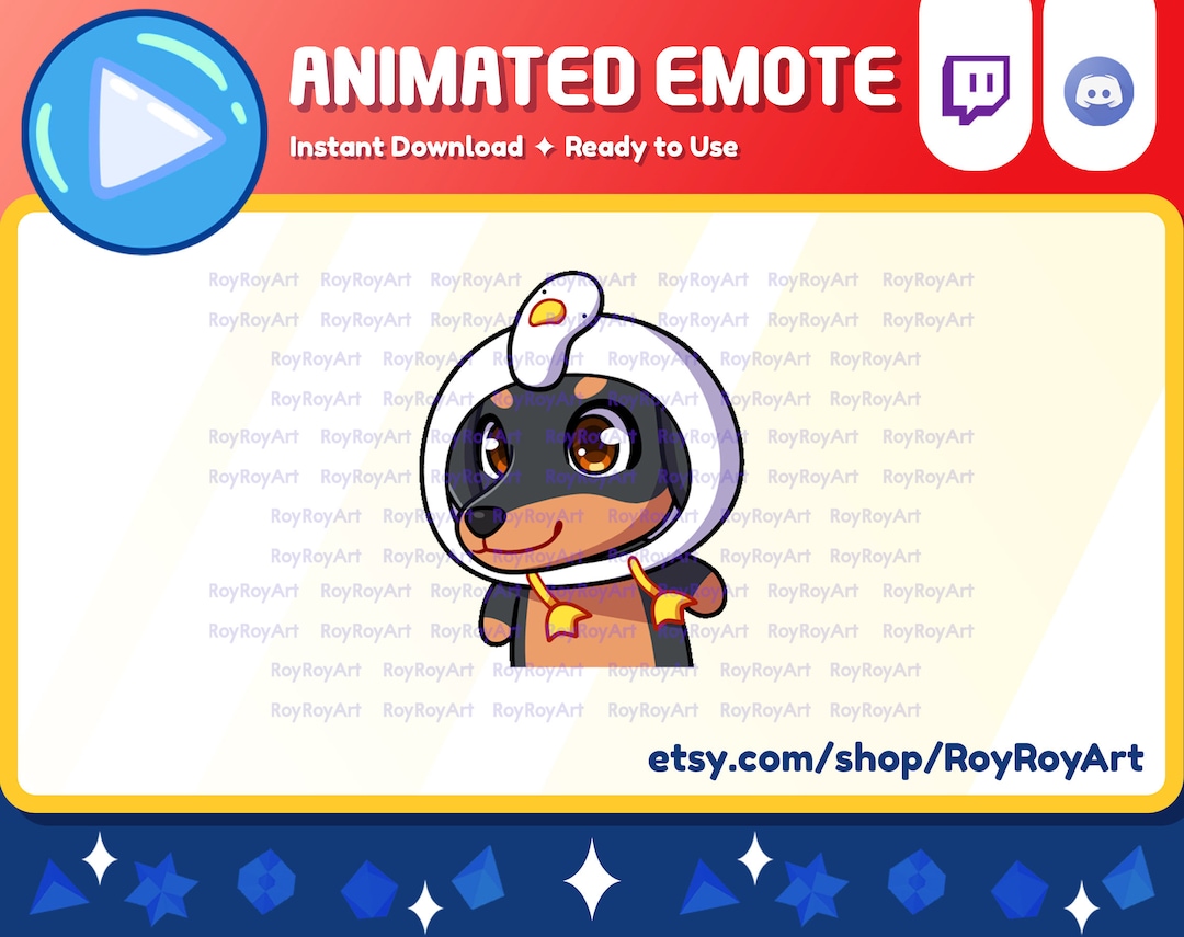 Twitch Emote Animated - Black Dog Dachshund Wiggle Dancing Emote ...