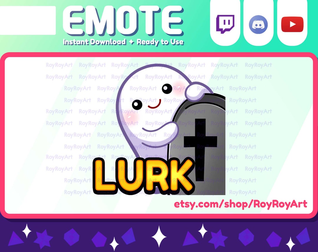 Twitch Emote - Kawaii Ghost Lurk Emote / Sub Emoji - Etsy