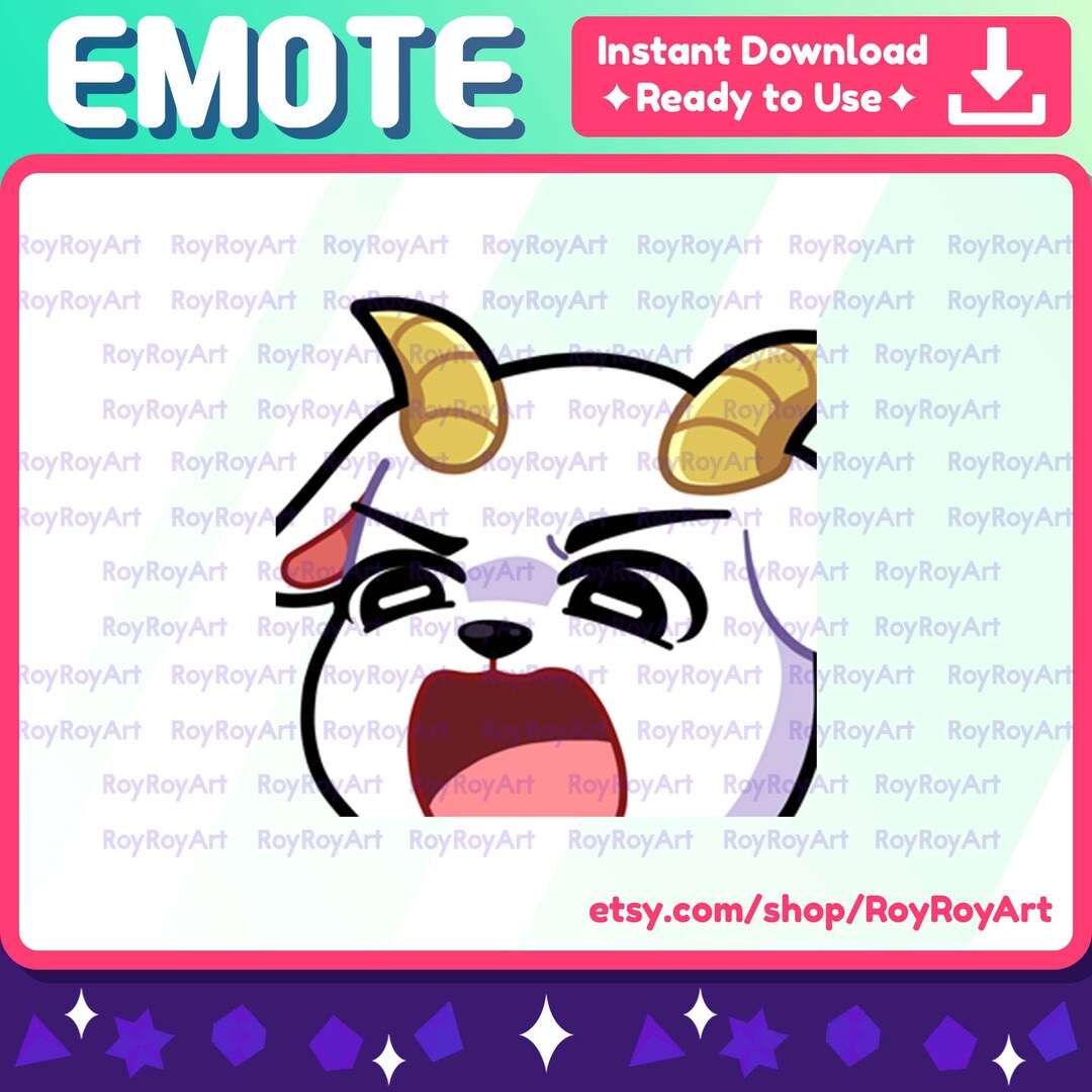 Twitch Emote - Cool Goat Angry Noises Emote / Sub Emoji - Etsy