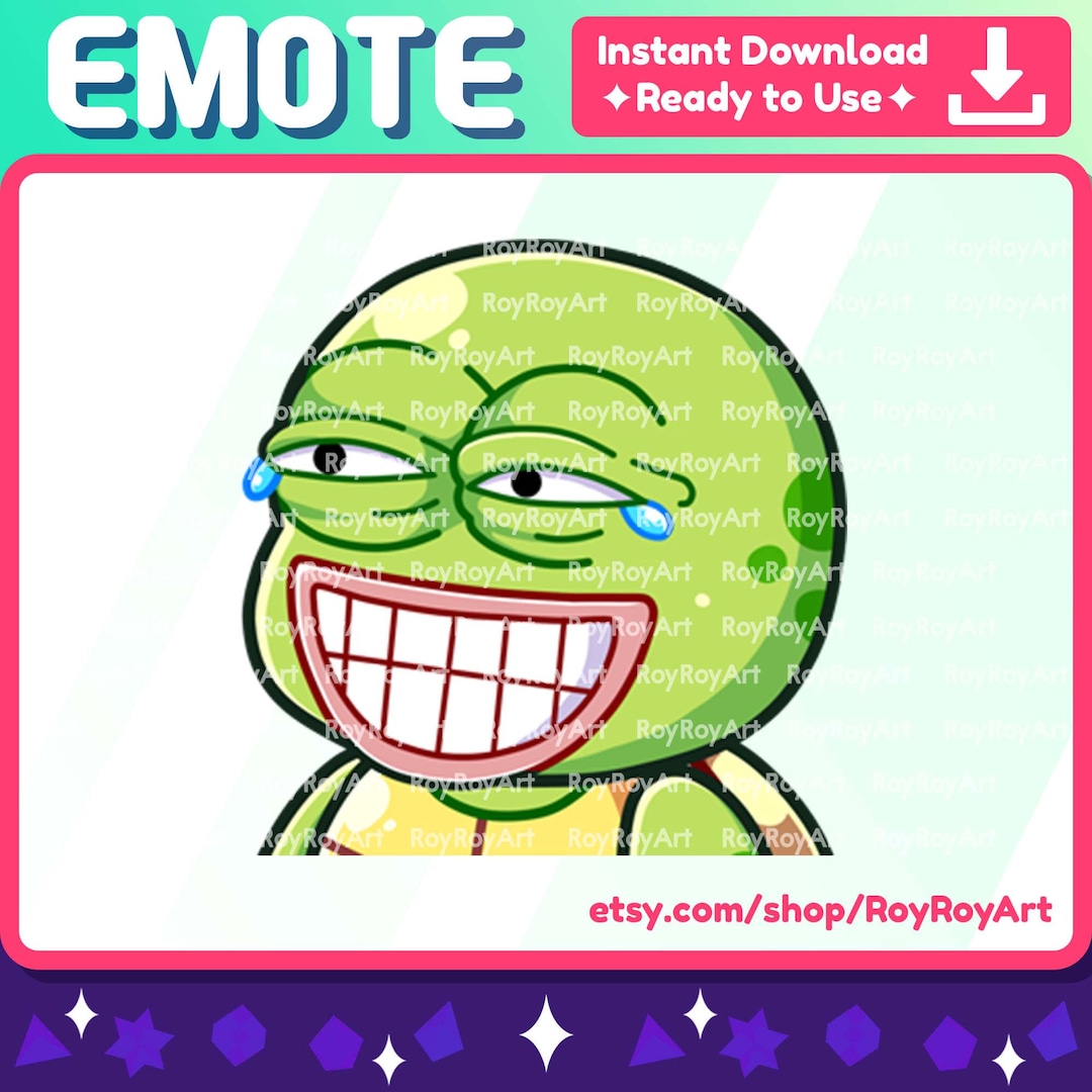 Twitch Emote - Turtle Laughing LOL Emote / Sub Emoji - Etsy