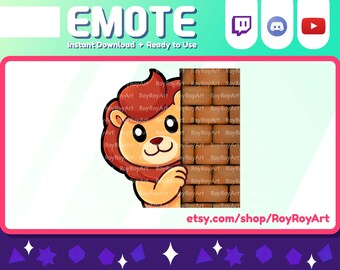 Twitch Emote / Cute Rabbit Lurk, Peeking Emotes / Cute White Bunny Sub ...