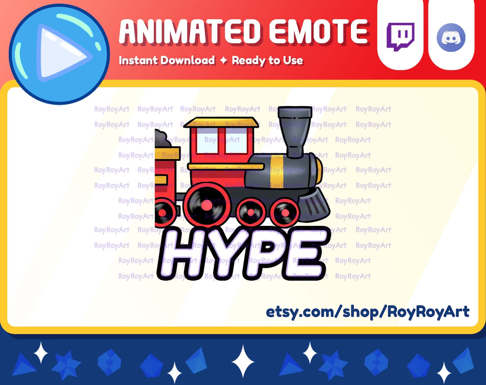 Twitch Emote Animated - HYPE TRAIN / Stream Sub Emoji Animated - Etsy