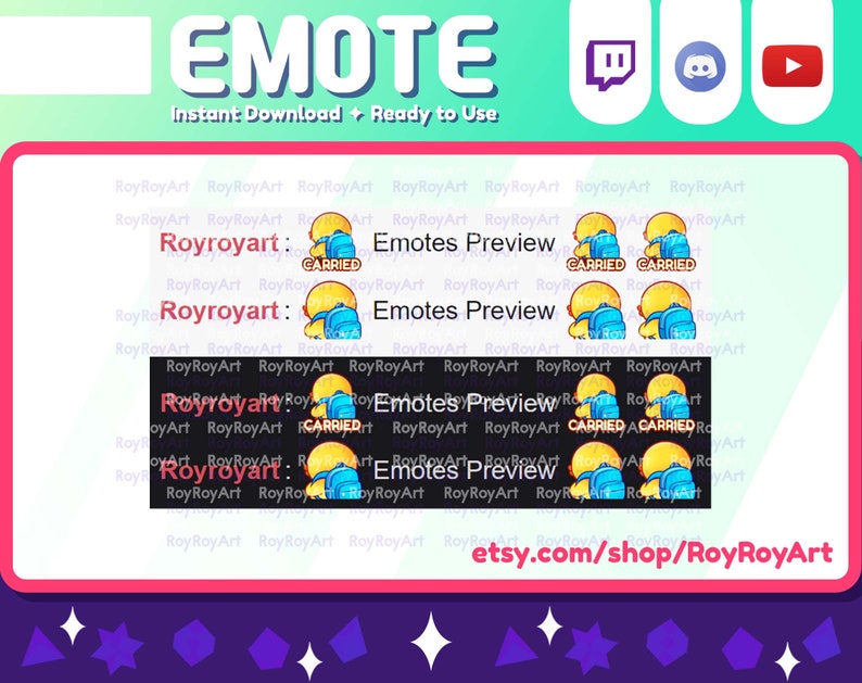 Twitch Emote Cute Yellow Duck Emote Carried Carry / Stream - Etsy