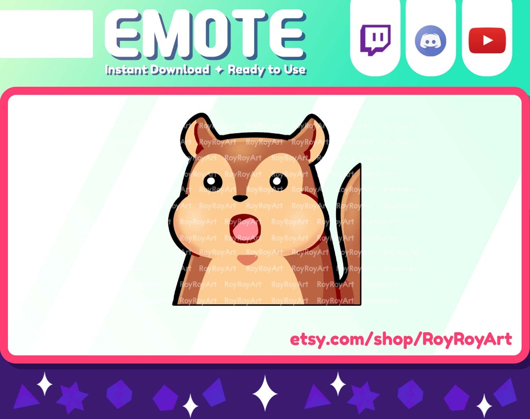 Twitch Emote - Squirrel Meme Gasp - Etsy