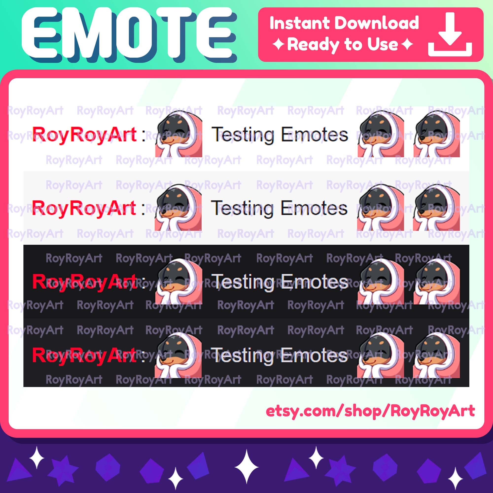 Twitch Emote - Cute Black Dog Dachshund Cozy Comfy Sleepy Emote / Sub ...