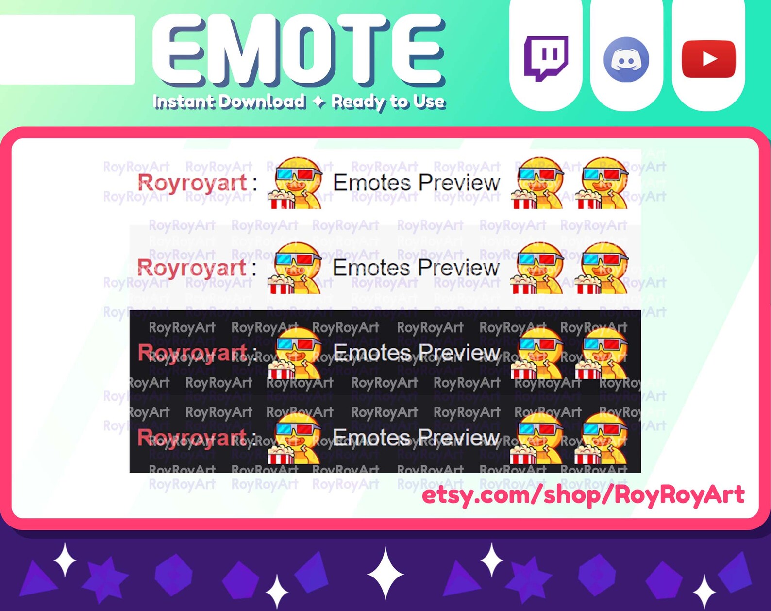 Twitch Emote - Cute Yellow Duck Emote Eating Popcorn, Movie / Stream ...