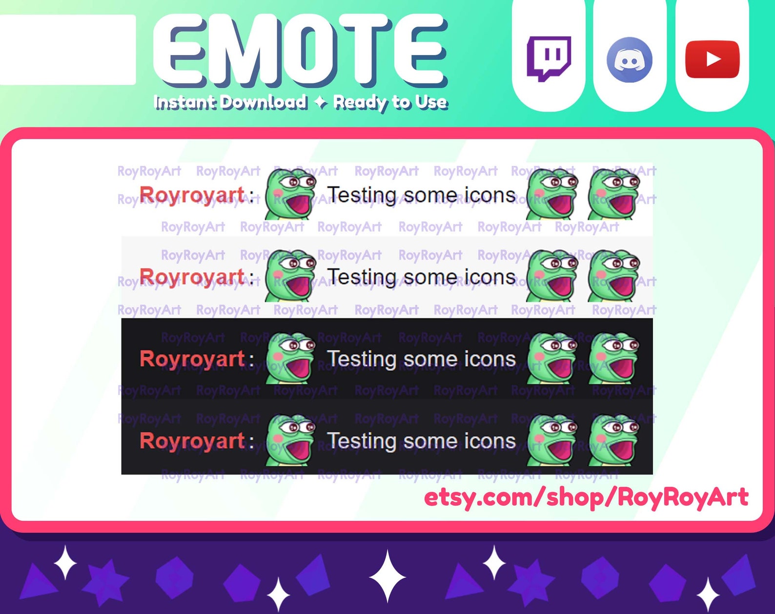 Twitch Emote Cute Frog Toad Emote POG Poggers / Sub Emoji - Etsy
