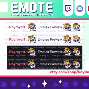 Twitch Emote - Cute Panda Bonk Emote / Sub Emoji - Etsy