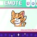 Twitch Emote - Orange Cat Dab - Etsy