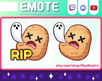Twitch Emote / Cute Potato RIP, Dead, Collapse, Game Over Emotes ...