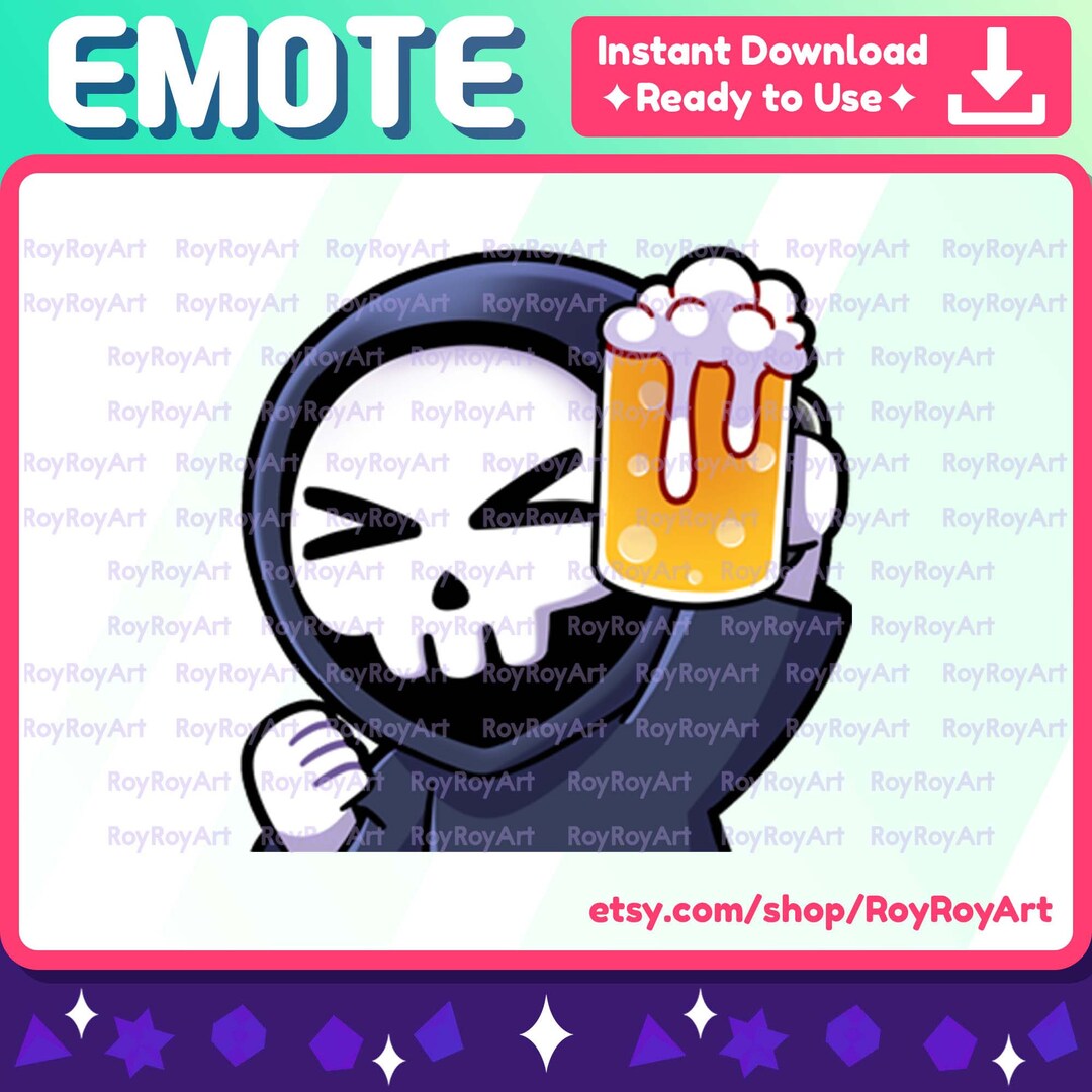 Twitch Emote - Halloween Grim Reaper Beer / Sub Emoji Kick Discord ...