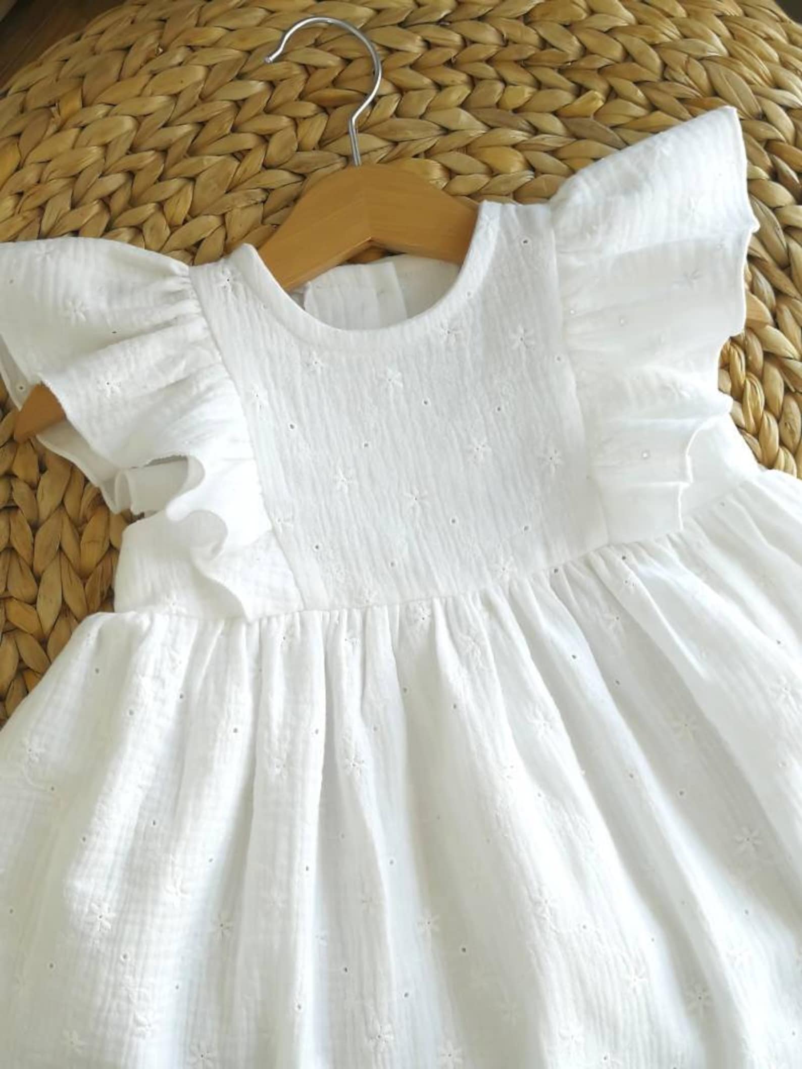 Muslin Cotton Dress for Girl, Mustard Baby Dress, Simple Boho Dress ...