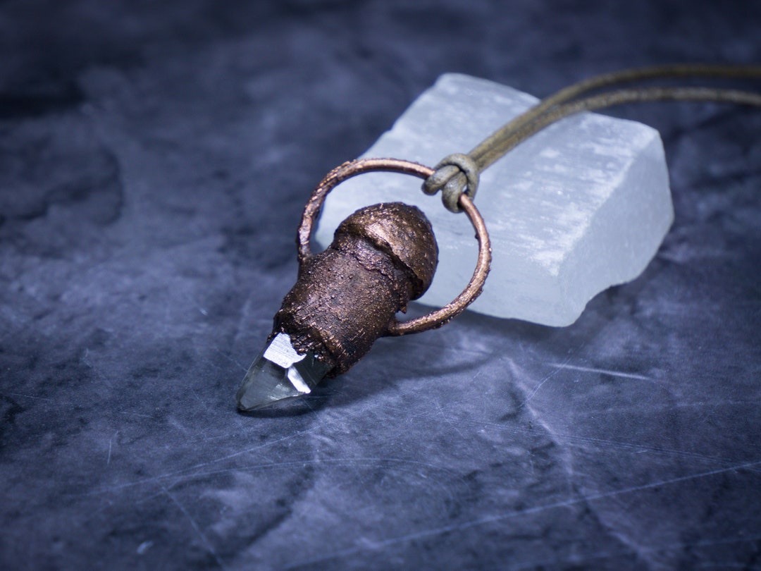 Crystal Acorn Necklace | Cottagecore Pendant, Forest Witch Amulet ...