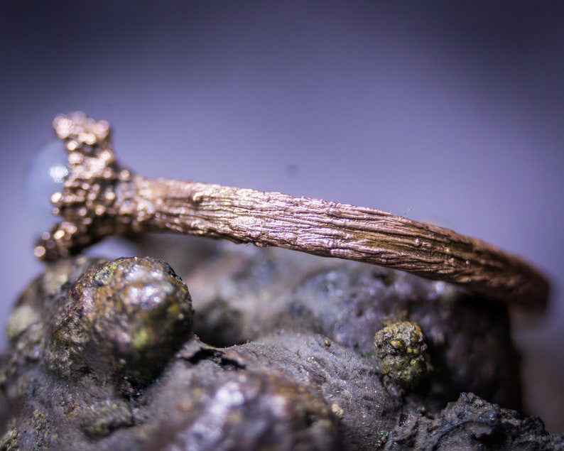 Moonstone & Crescent Ring Crystal Witch Ring Baba Yaga - Etsy