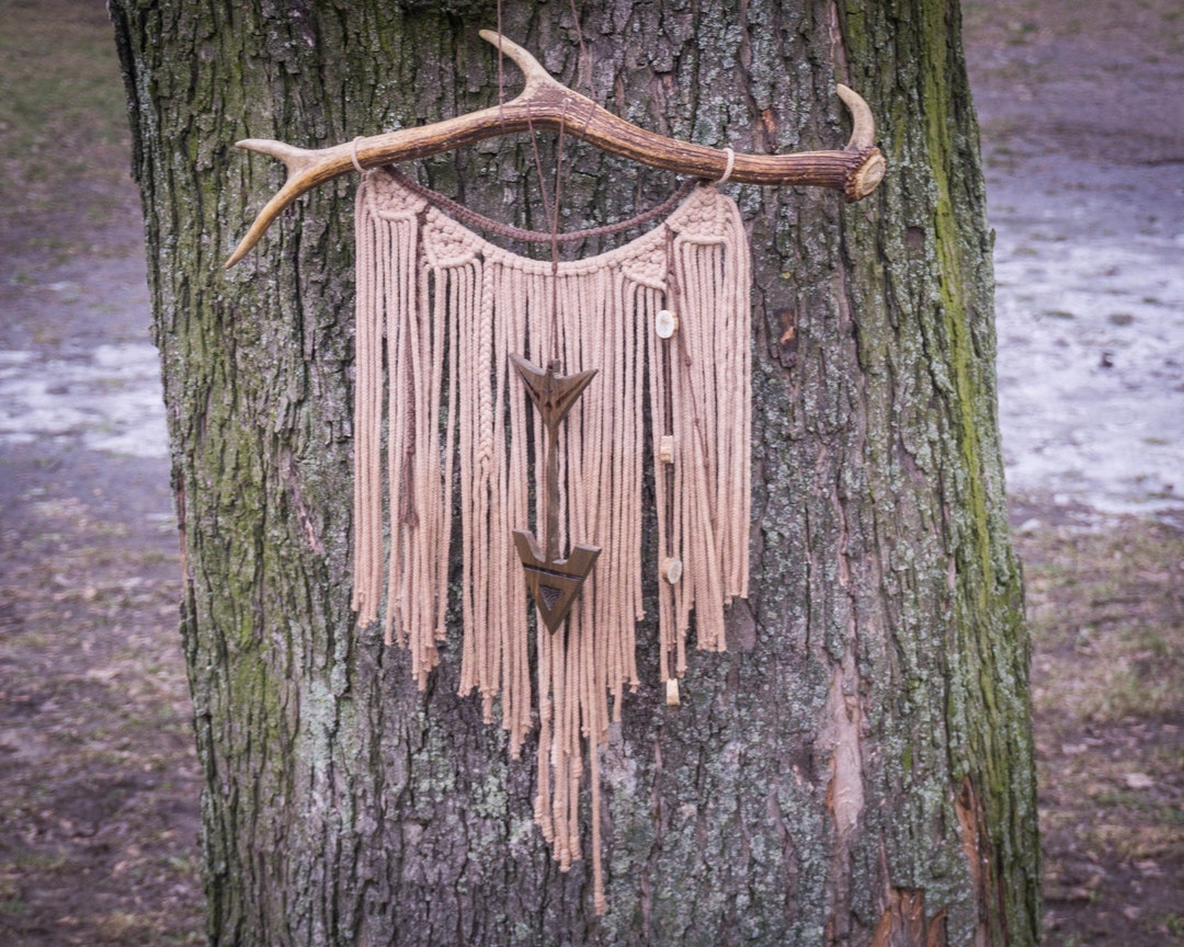 Pagan Macrame Dark Boho Cottagecore Wall Hanging, Slavic Pagan ...