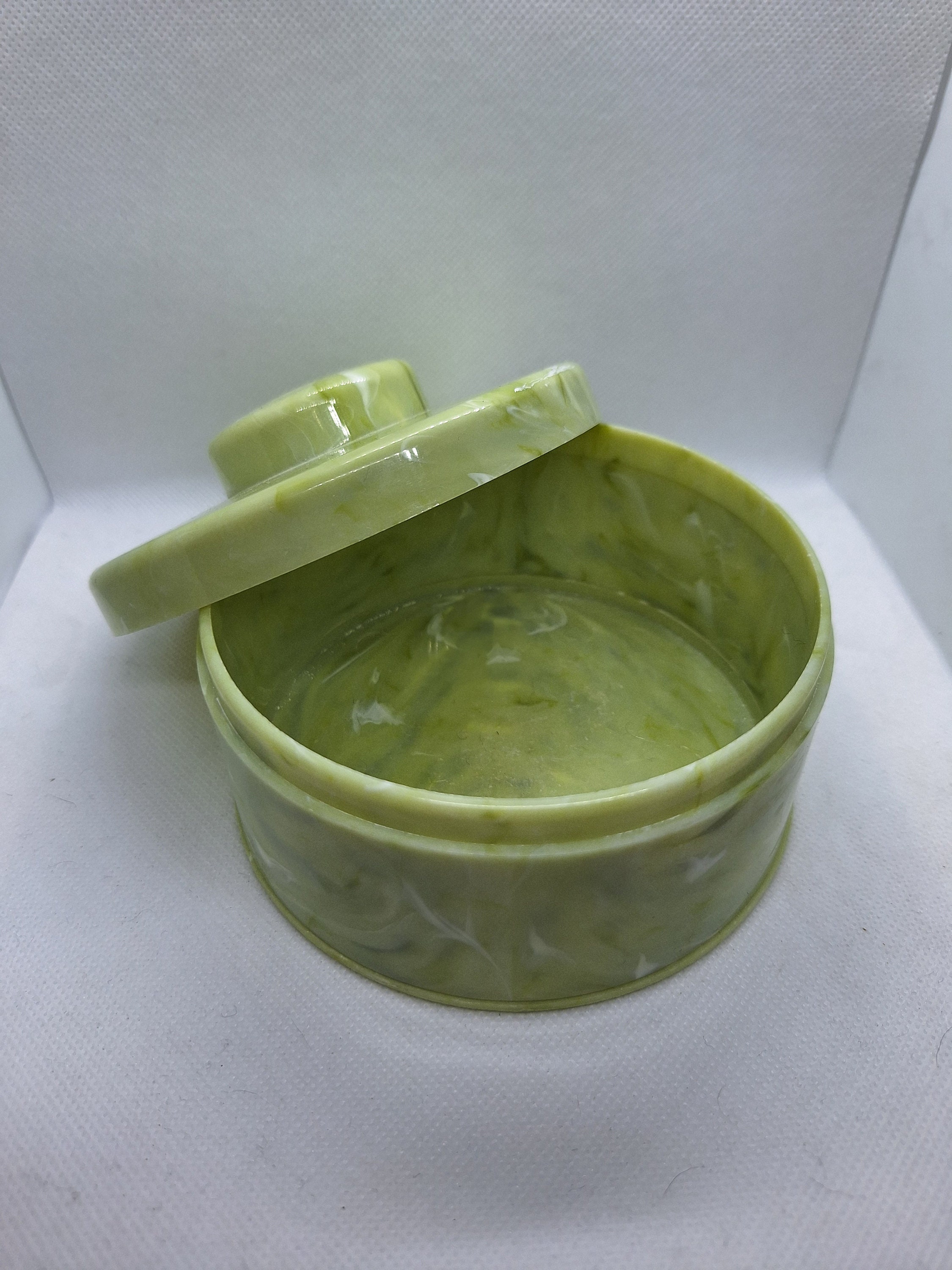 Vintage 1960s Green Plastic Powder Pot - Etsy