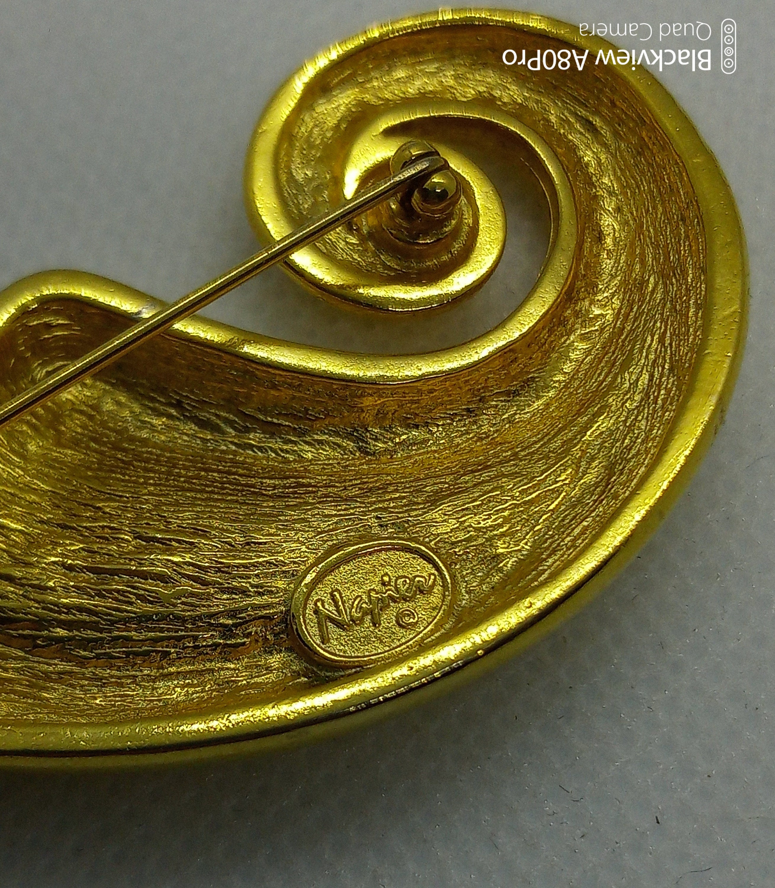 Classic Vintage 1970s Napier Gold Tone Swirl Brooch - Etsy