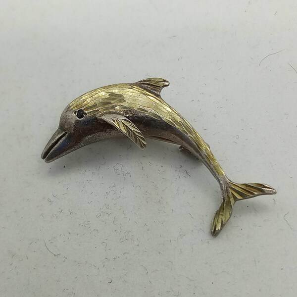 Dolphin Brooch - Etsy