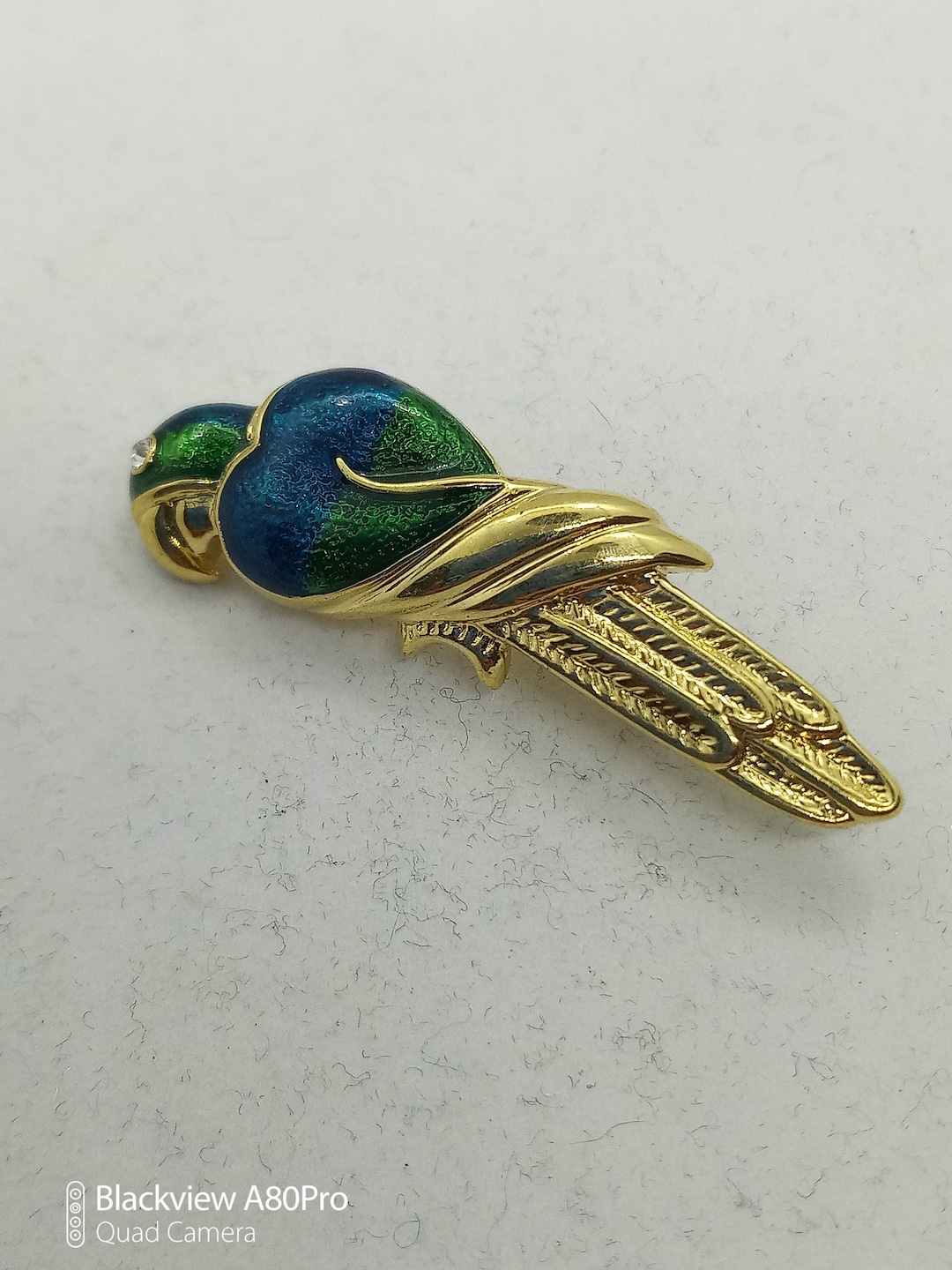 Beautiful Small Vintage Ciro Enamel Blue & Green Bird Parrot Brooch - Etsy