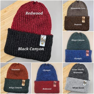 Mens Reversible Knit Beanie: Double Layer Winter Hat, Teen or Adult ...