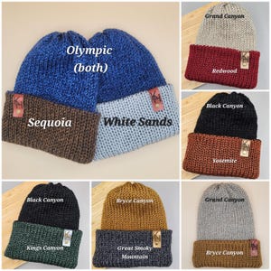Men's Reversible Knit Beanie double Layer Beanie, Ski Cap, Gift for Him ...