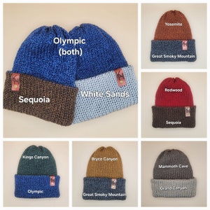Men's Reversible Knit Beanie double Layer Beanie, Ski Cap, Gift for Him ...