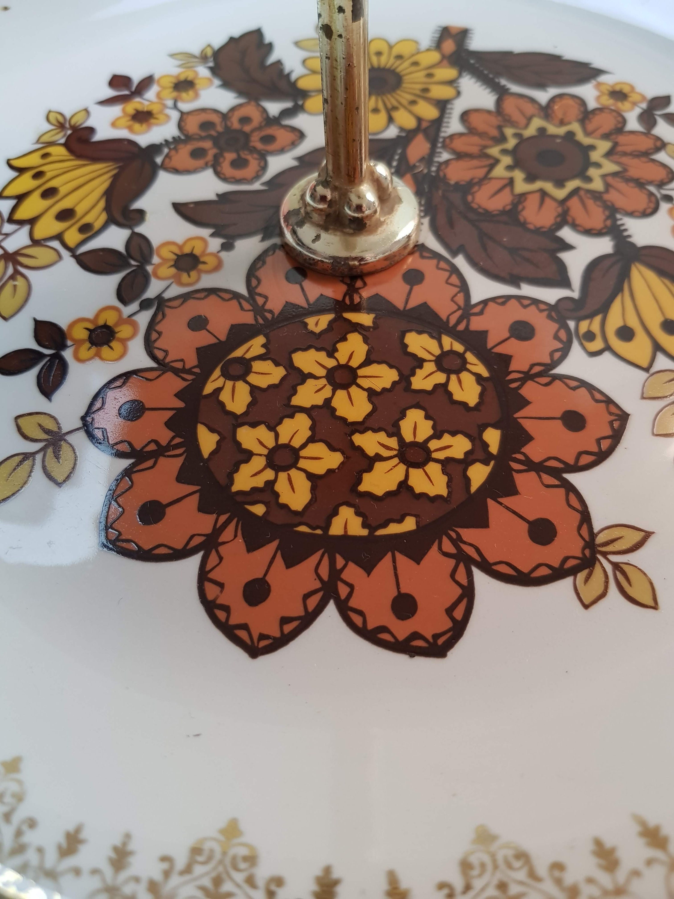 Rare and Unusual Retro 1950s 1960s Alfred Meakin Annette Tiered Cake ...