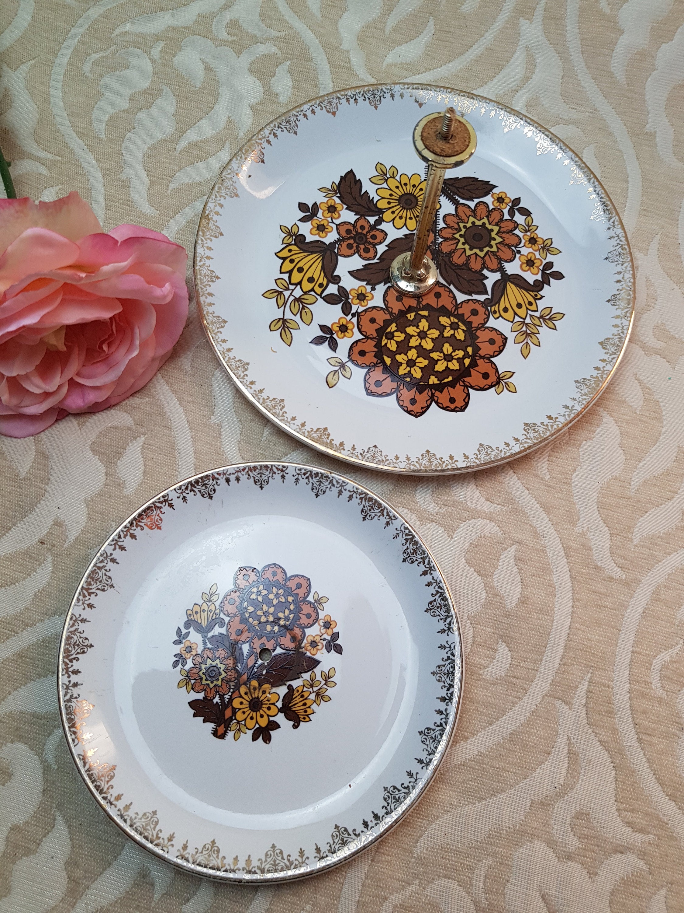 Rare and Unusual Retro 1950s 1960s Alfred Meakin Annette Tiered Cake ...