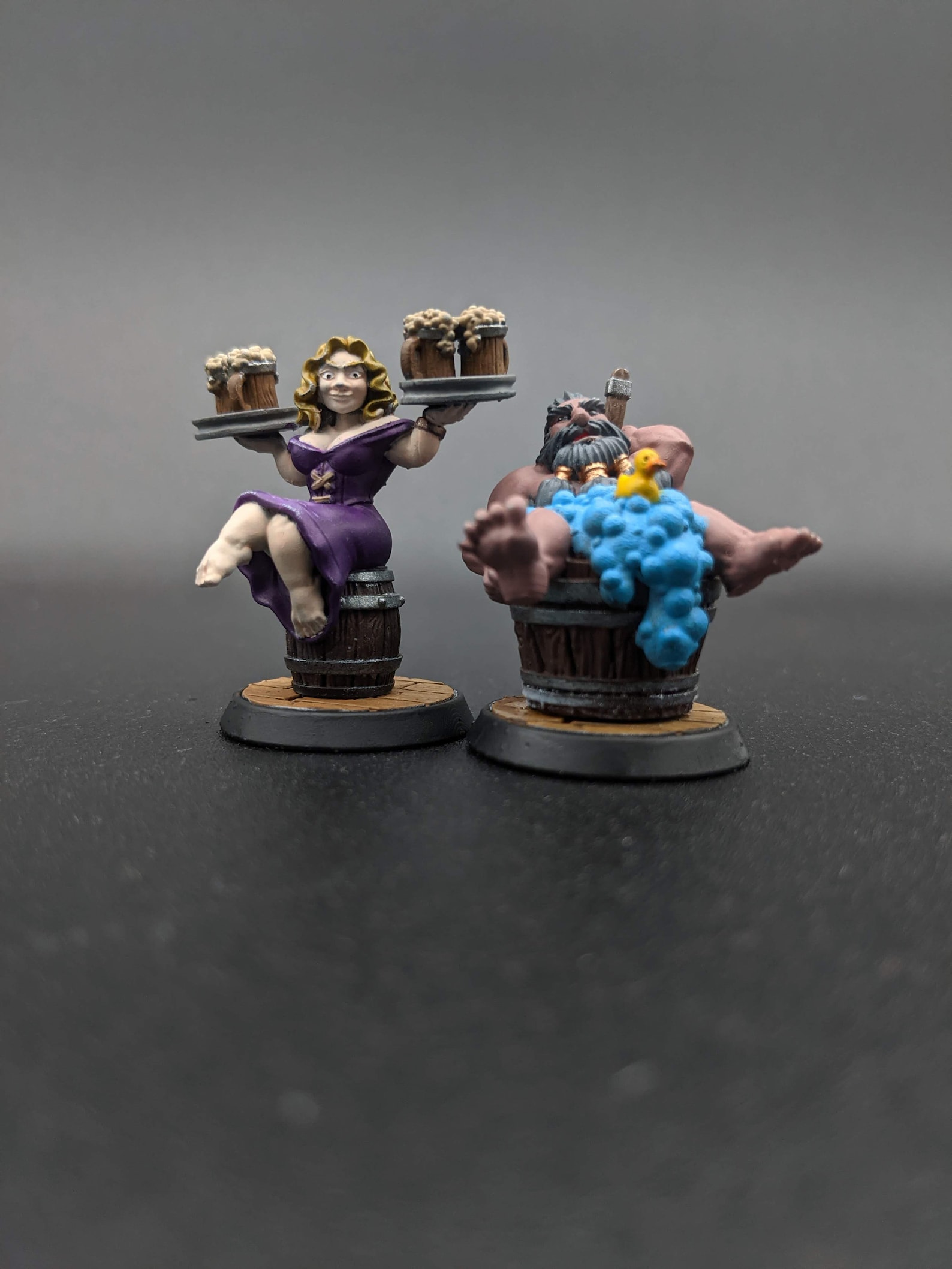 Hand Painted Resin Dwarf Bar Patrons Miniature Tabletop RPG - Etsy